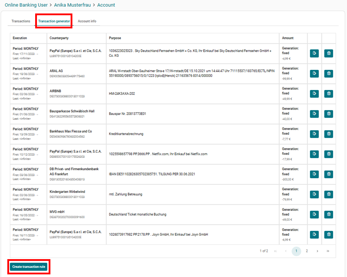 Transactions Generator